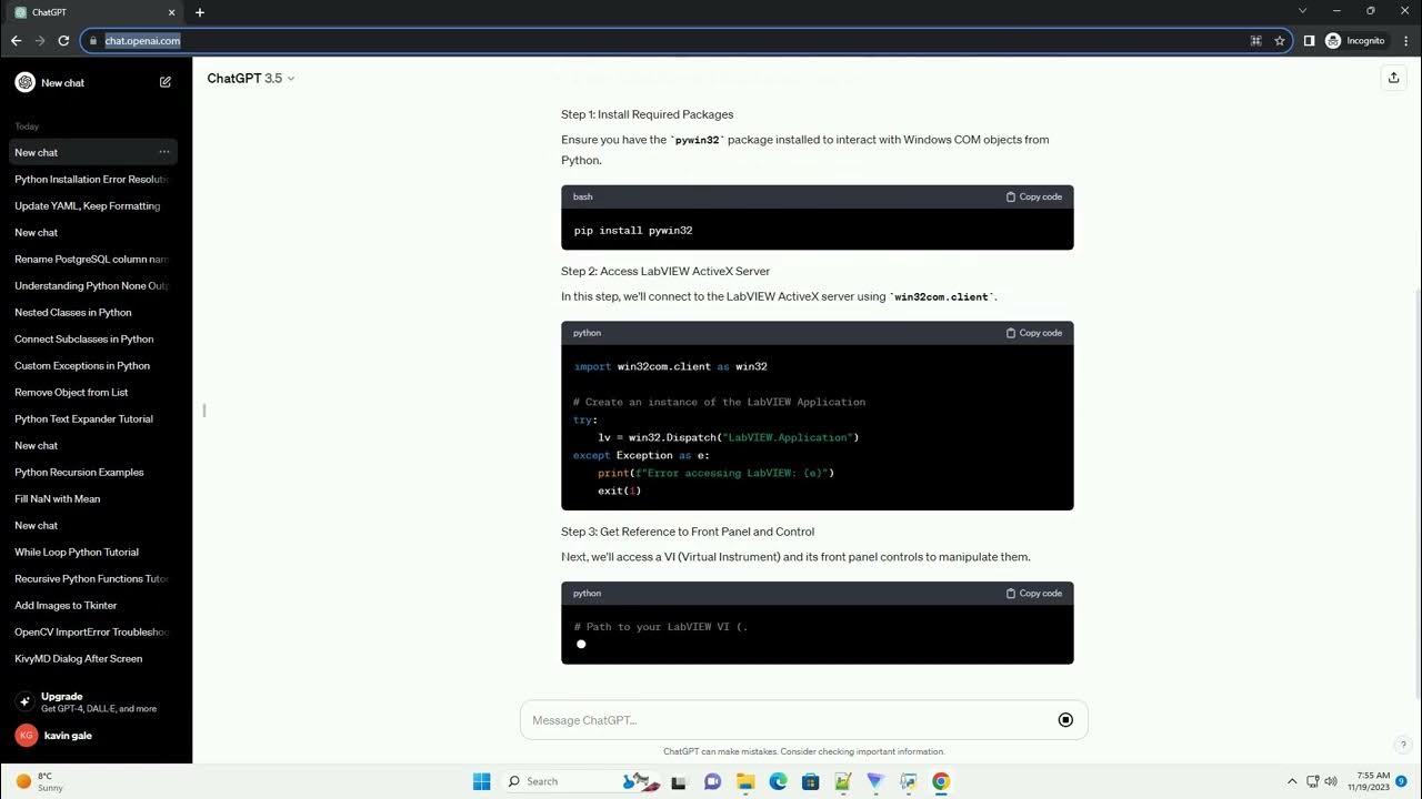 Controlling LabVIEW front panel from python returns typeerror nonetype object is not callable ...