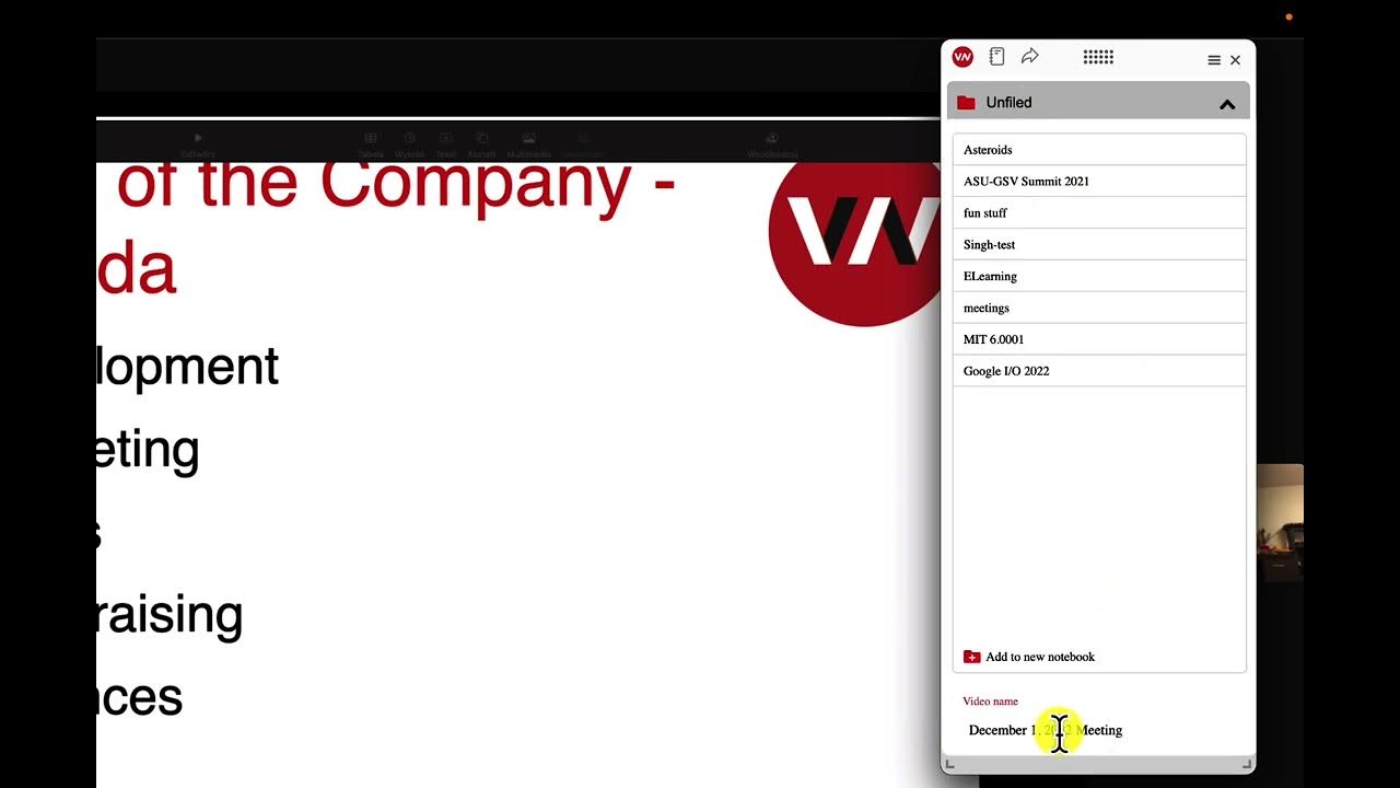Create summaries of Zoom Meetings with Video Notebook - tutorial - YouTube