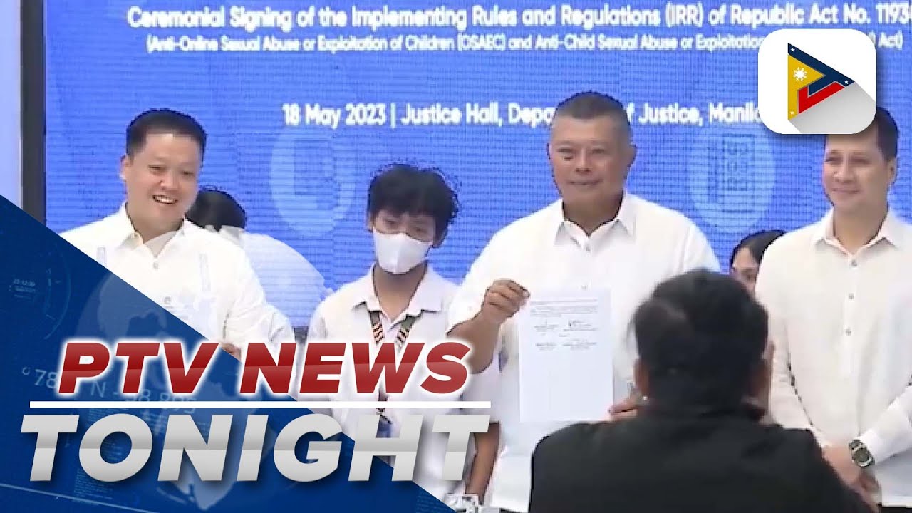 DOJ, DSWD ink IRR of RA 11930 or law providing protection to youth vs ...
