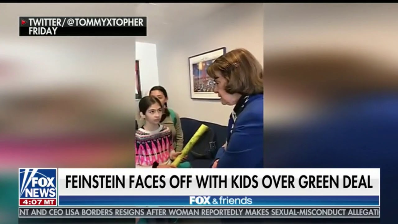 Sen Feinstein Faces off with Kids over Green Deal Maybe people should ...