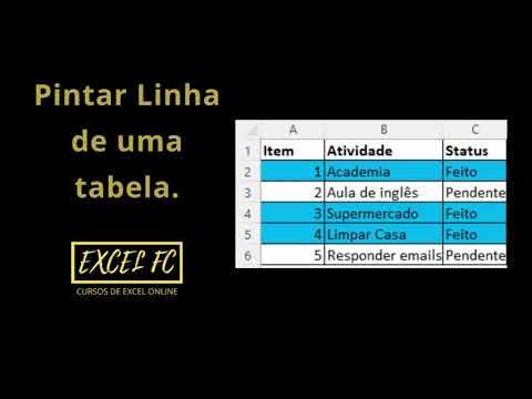 Como pintar linha de uma tabela automaticamente | Excel FC - YouTube
