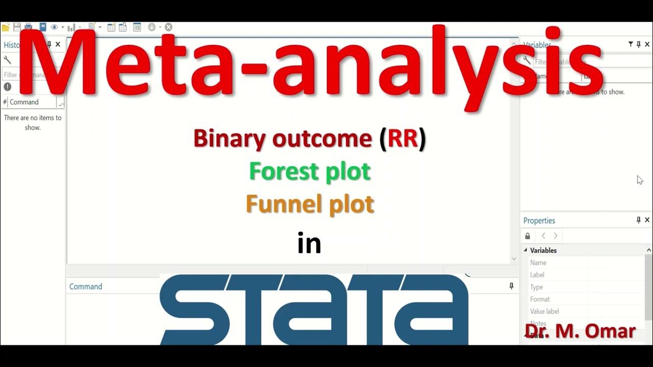 Meta analysis binary outcome risk ratio funnel forest plot in STATA - YouTube