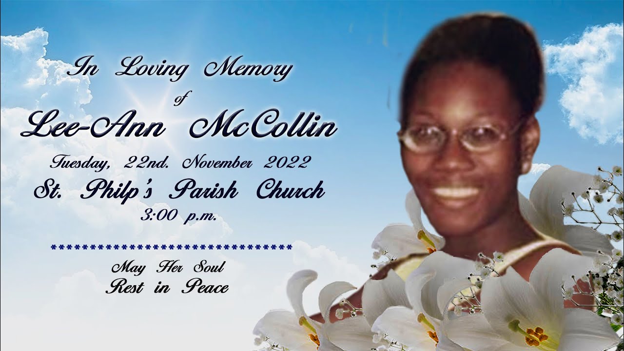 THE FUNERAL SERVICE OF LEE-ANN TAMEISHA MCCOLLIN - YouTube