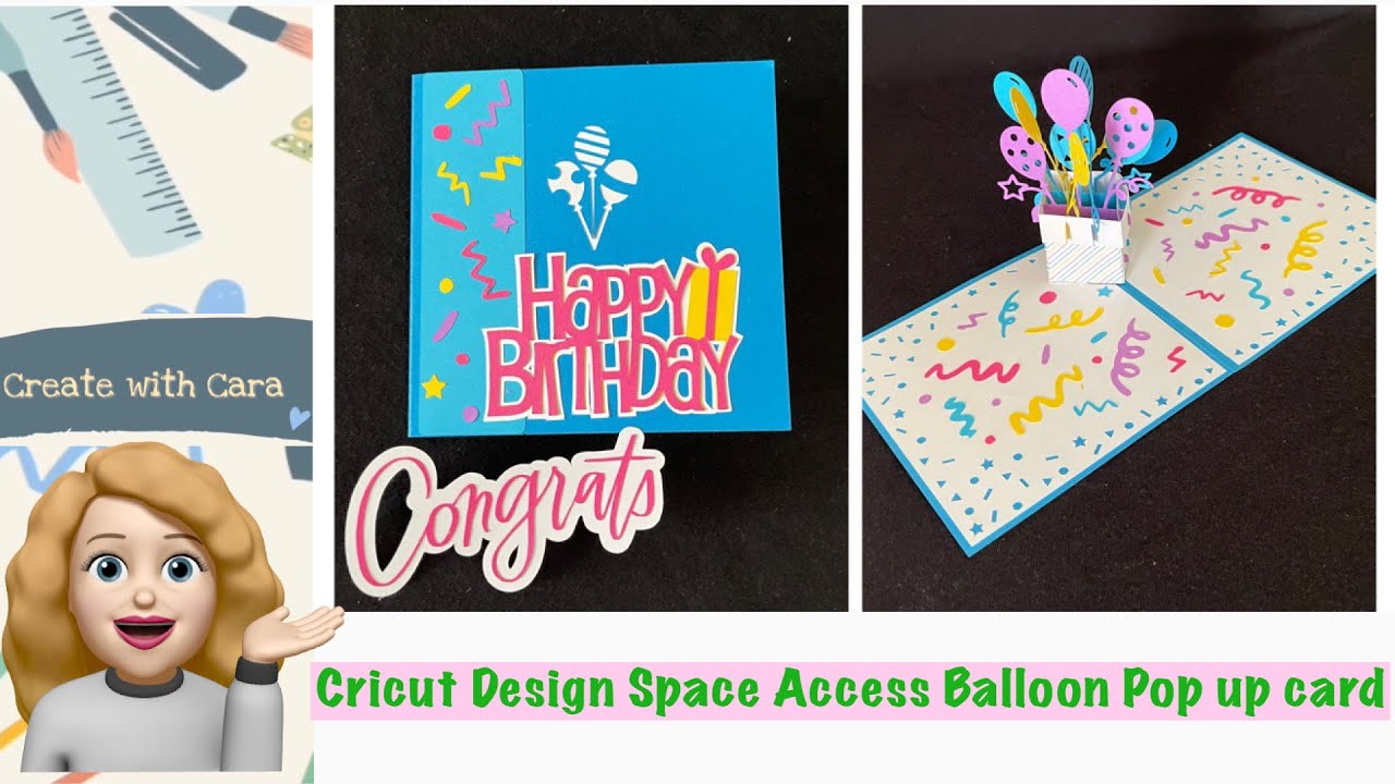 Cricut Design Space Access Balloon Pop Up Card - YouTube