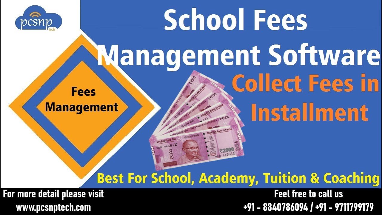 School Fee Management Software | Fees | In Installment | PCSNP TECH ...