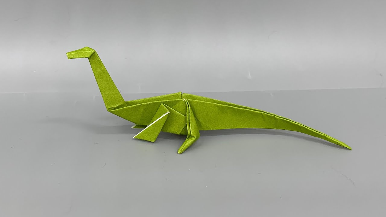 Origami Diplodocus || Origami Dinosaur || Easy Origami Dinosaur - YouTube