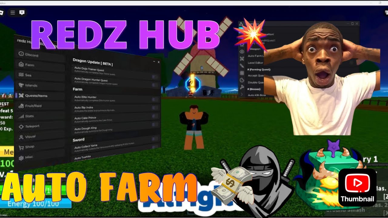 🔥 REDZ HUB – BEST BLOX FRUITS SCRIPT (2025) | Auto Farm, ESP, Teleport ...