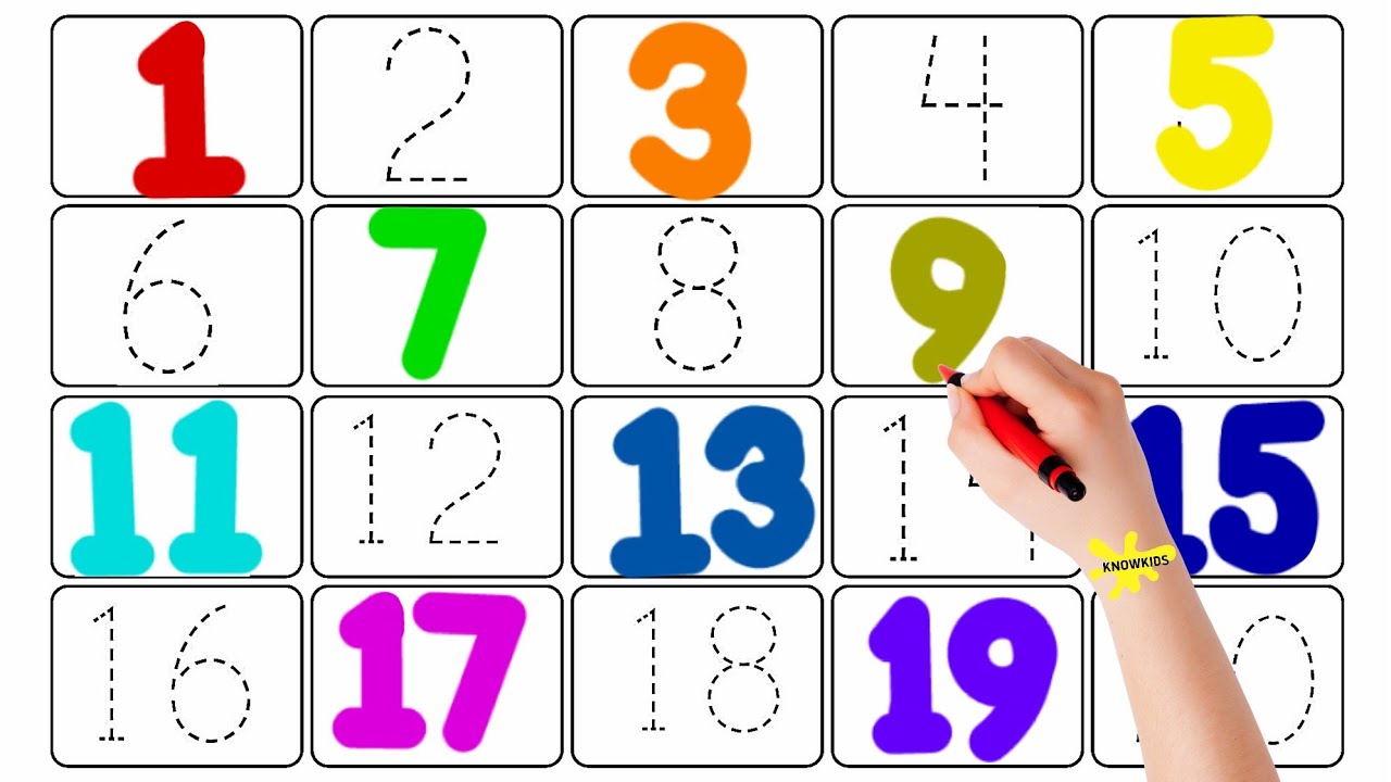 12345 numbers,learn to write & count 1-20,numbers song for kids ...