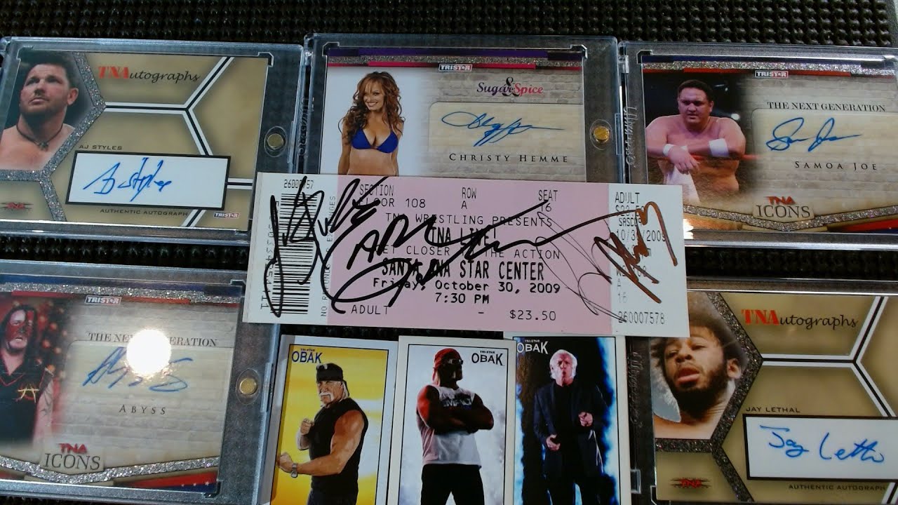 TNA Wrestling Autographs part 3, All of them Women & Men, + Tristar ...