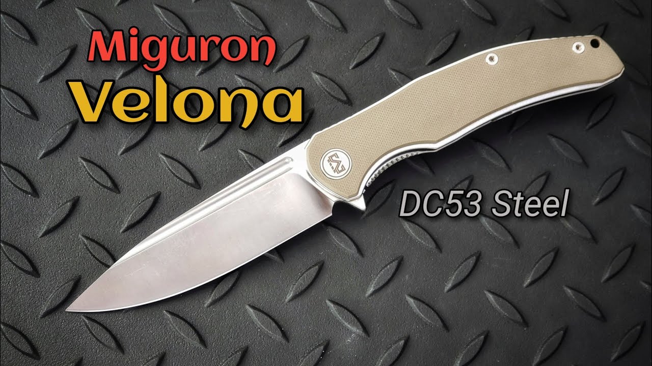 NEW! Miguron Velona Large Flipper Knife EDC - YouTube