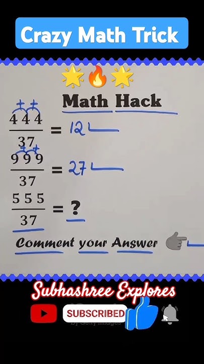 Crazy Math Trick | Math Hack #maths #shorts #shortsfeed #viral - YouTube