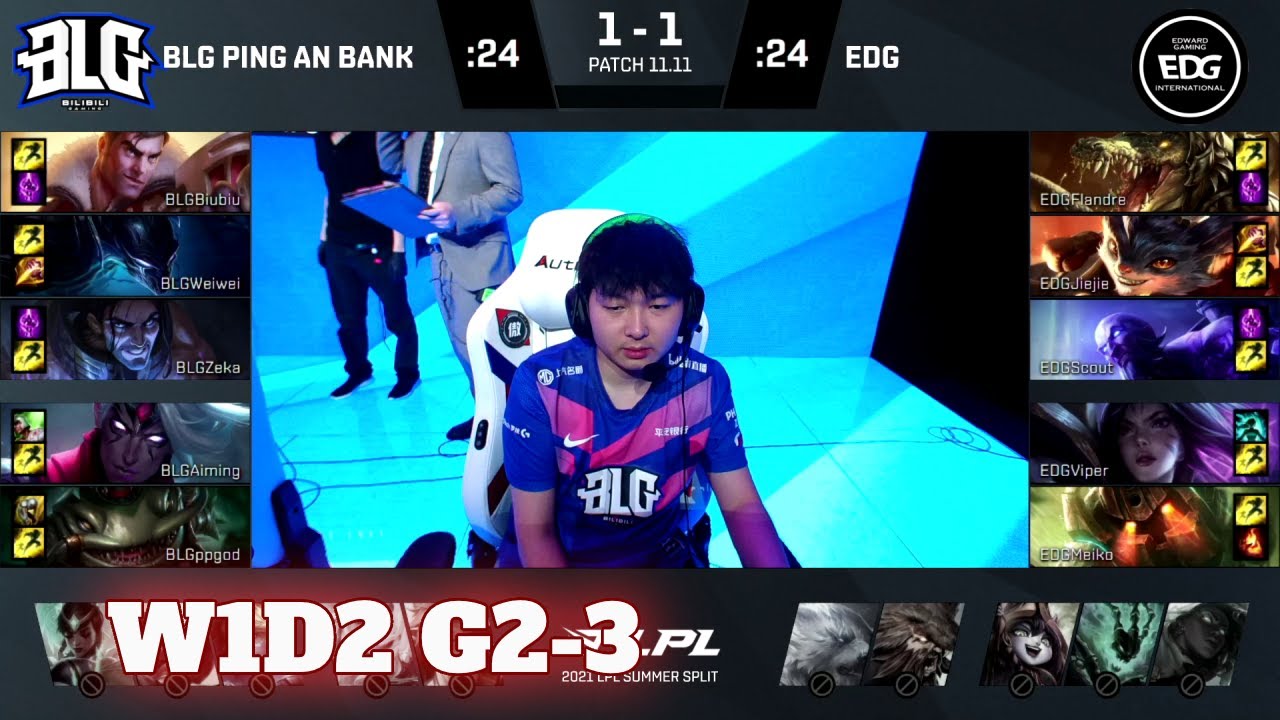 EDG vs BLG - Game 3 | Week 1 Day 2 LPL Summer 2021 | Edward Gaming vs ...