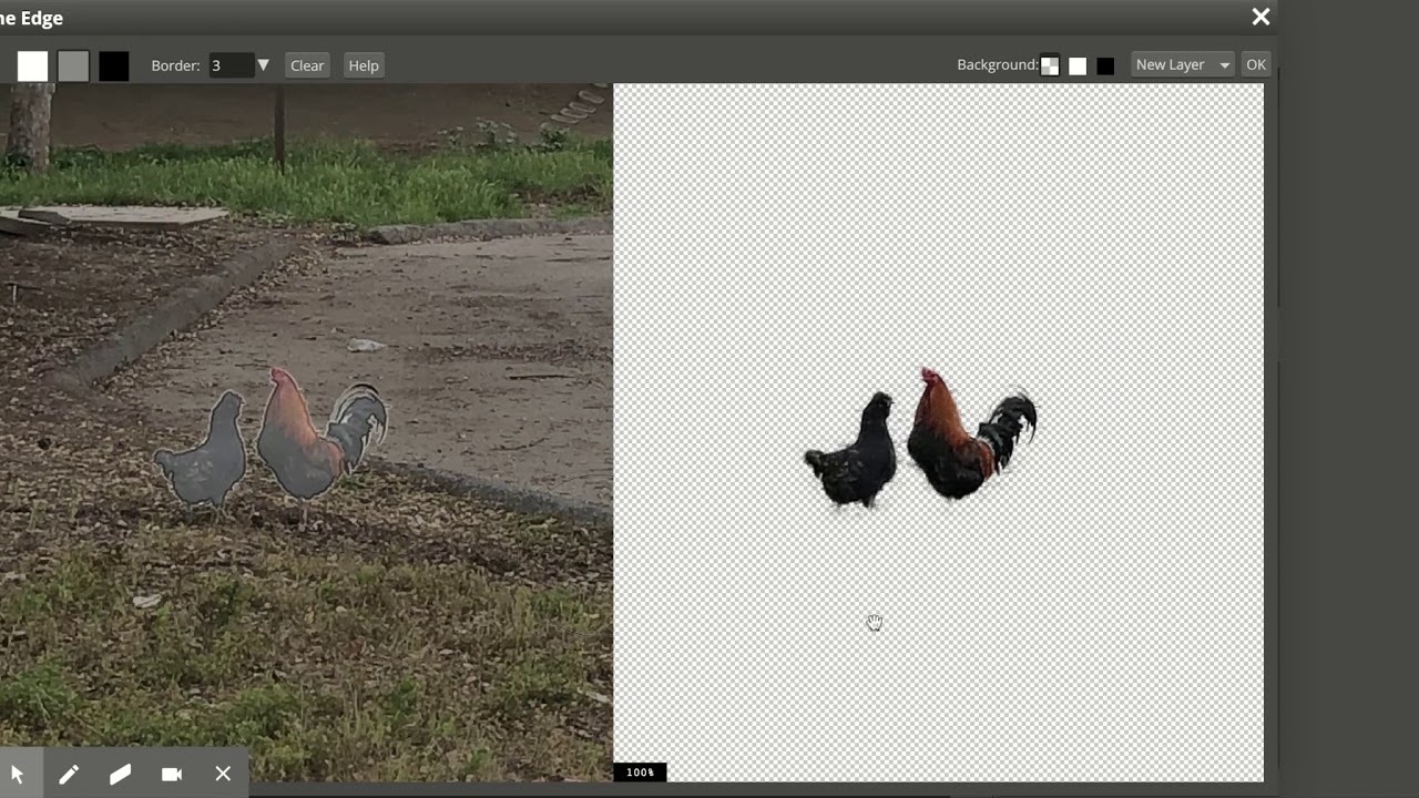 Photopea Tutorial Part 2 - Select and Create new layer - YouTube