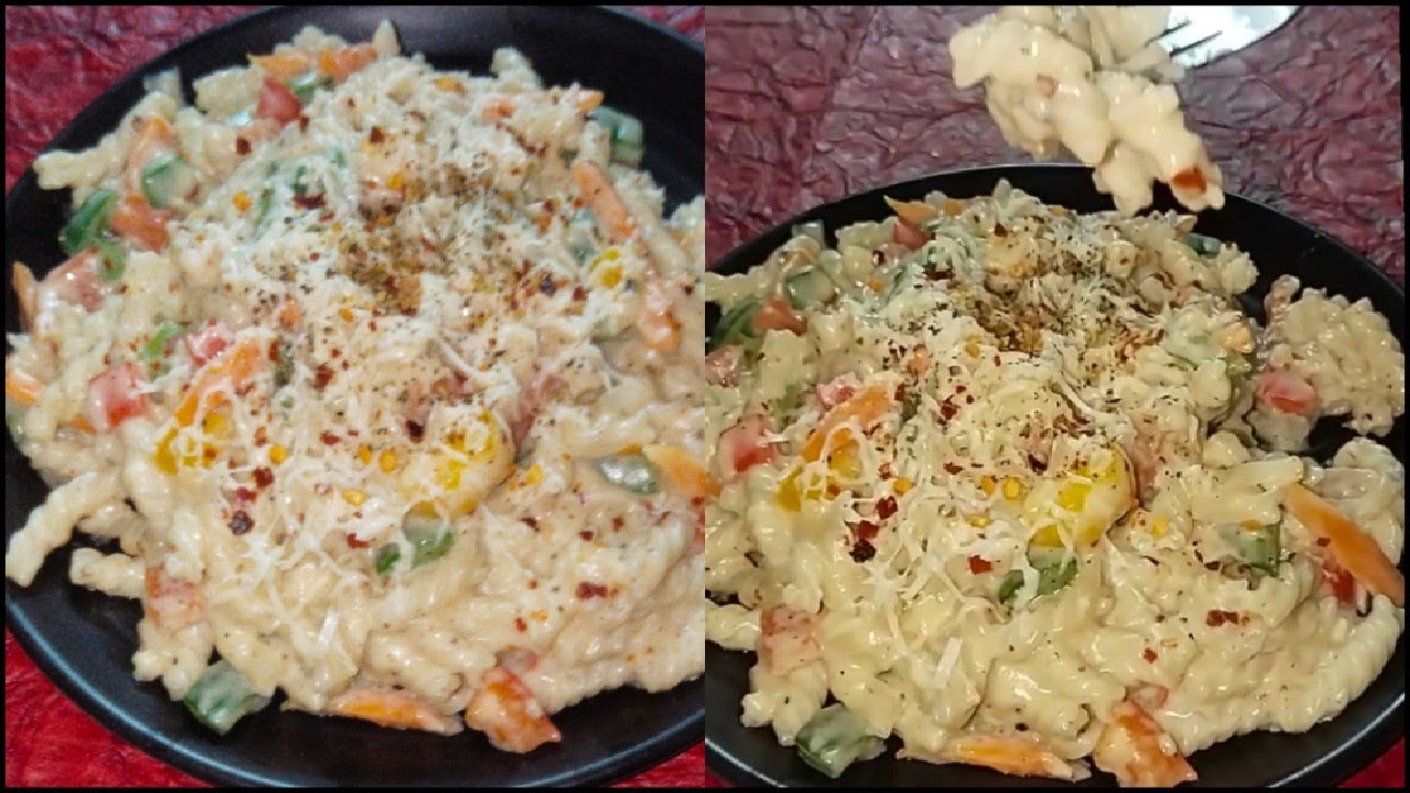 क्रिमी ह्वाइट साॅस पास्ता रेसिपी 😋। White Sauce Pasta Recipe by Rinki ...