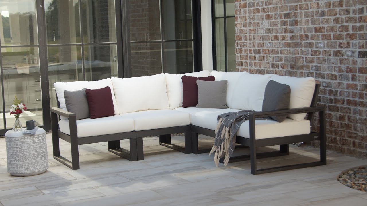 POLYWOOD® EDGE 5-Piece Modular Deep Seating Set - PWS522-2 - YouTube