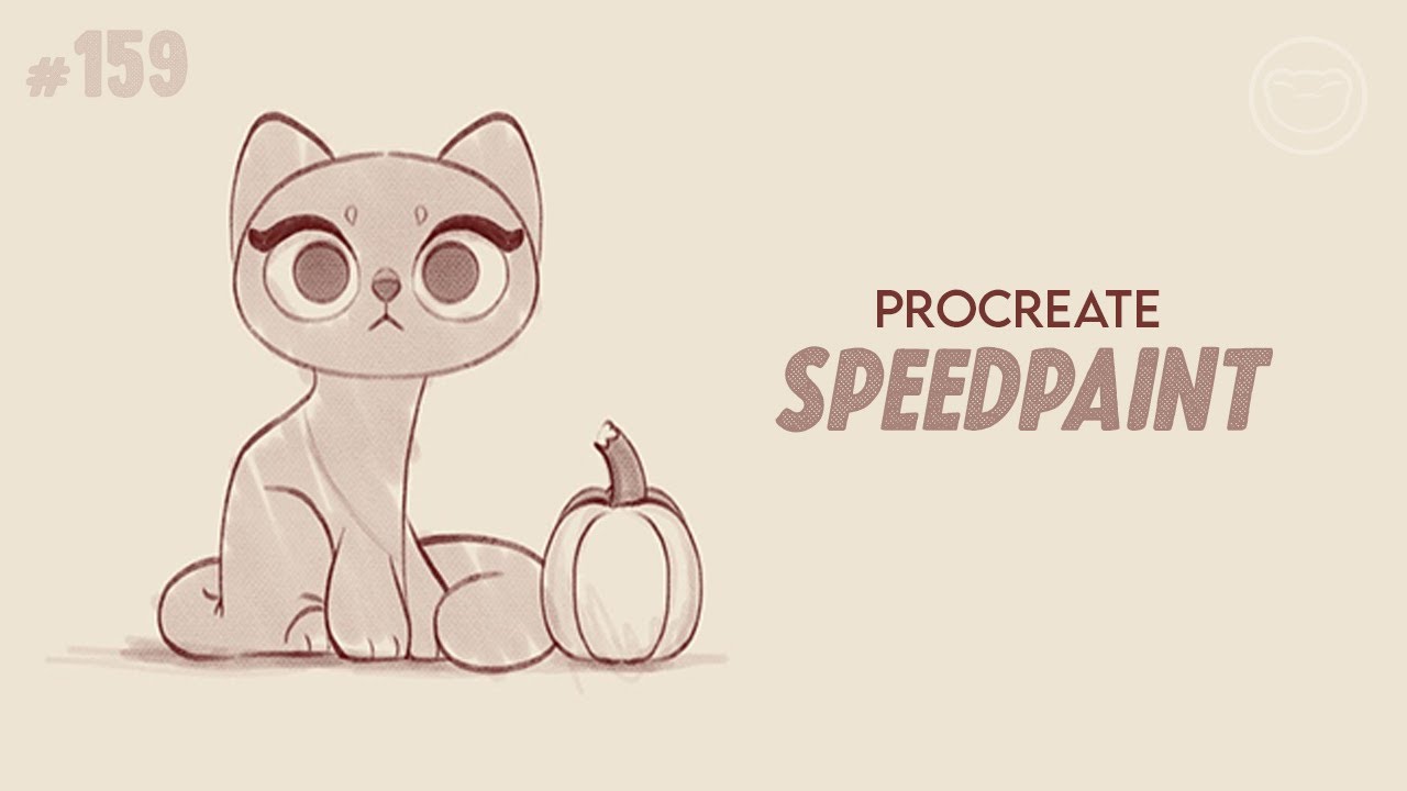 Procreate Speedpaint: Halloween Cat 🎃 - YouTube