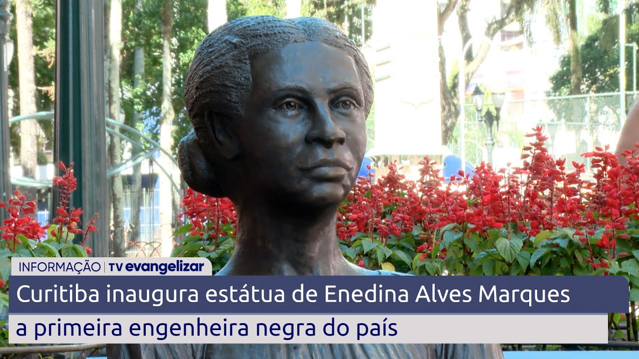 Curitiba inaugura estátua de Enedina Alves Marques a primeira engenheira negra do país - YouTube