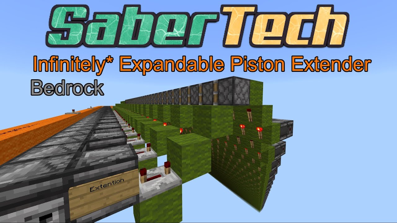SaberTech - Infinitely* Expandable Piston Extender - Bedrock - YouTube