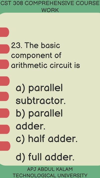 KTU CST 308 Comprehensive Course Work (2019 Scheme)Previous Year Question Paper of Exam June ...