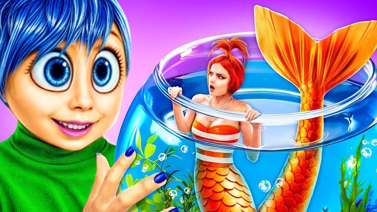 How to Become a Mermaid? Inside Out 2: Joy vs Anxiety! - YouTube