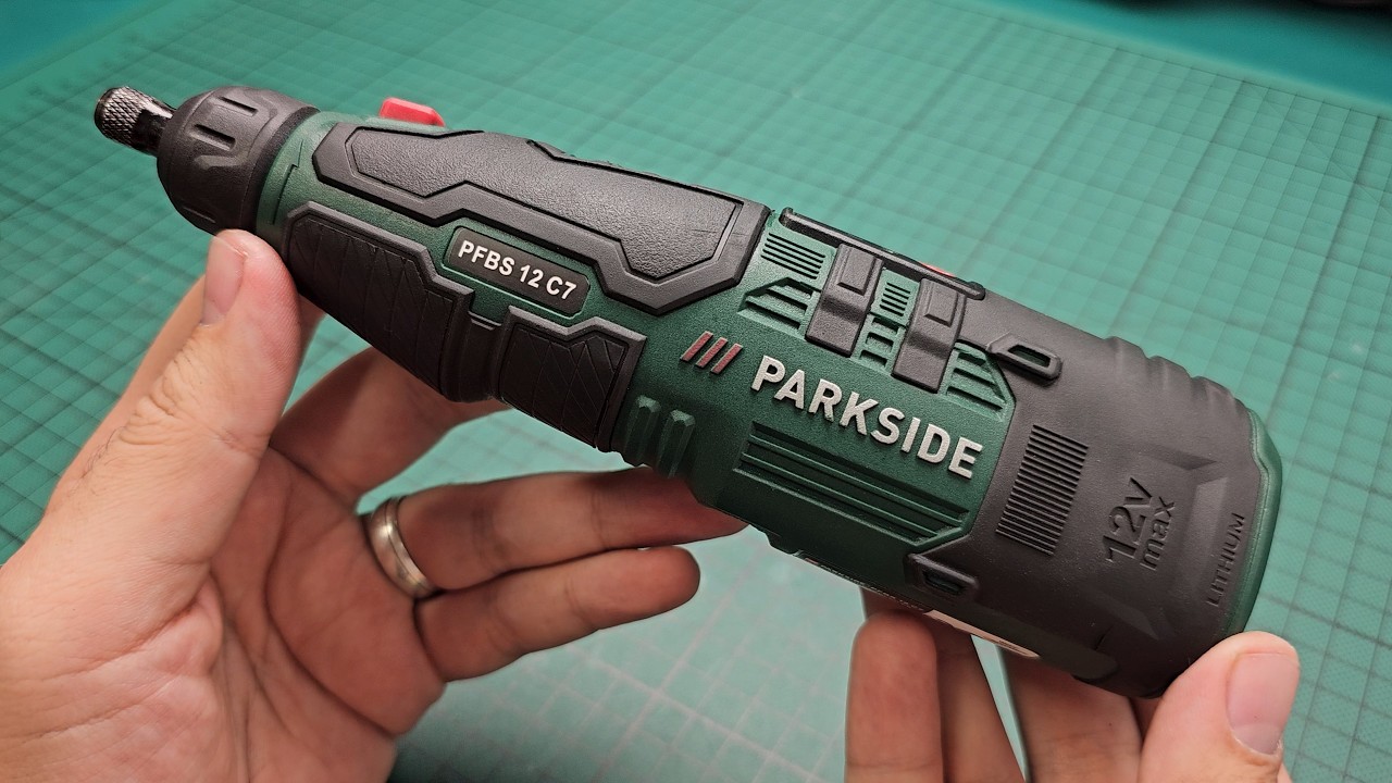 Parkside 12V Cordless Rotary Tool PFBS 12 C7 from Lidl or Kaufland unboxing review and test