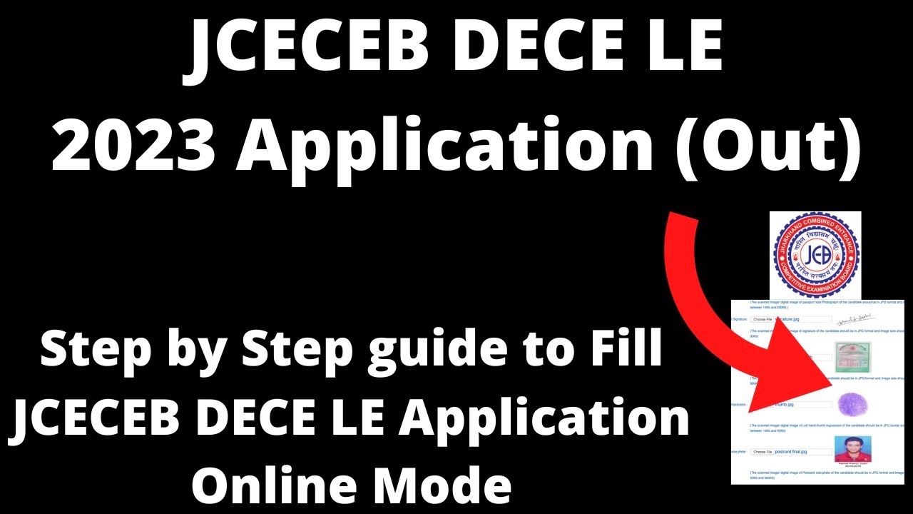 JCECEB DECE LE 2023 Application (Released)- How to Fill JCECEB DECE LE ...