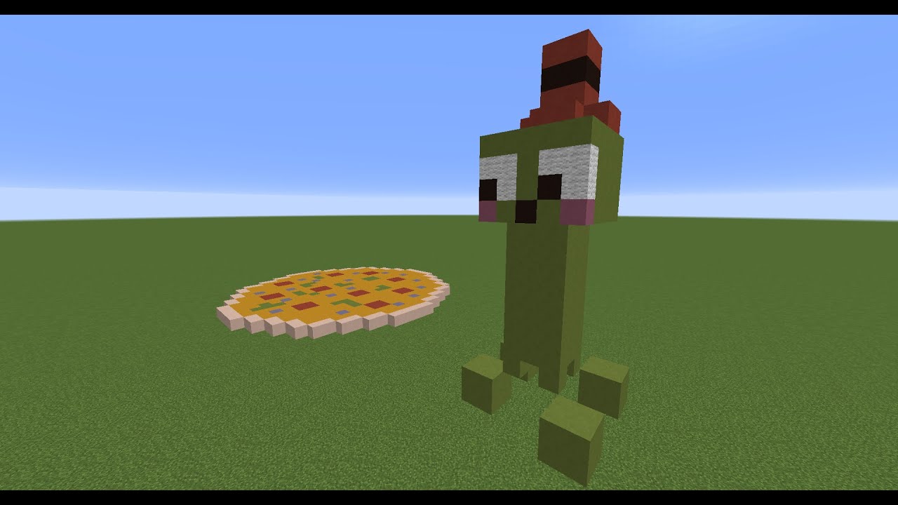 как построить крипера и пиццу в майнкрафта ч.1 /how to build creeper ...
