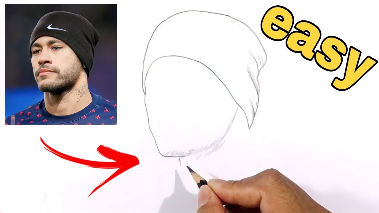 How to draw Neymar Jr - step by step | Drawing tutorial | you can draw ...