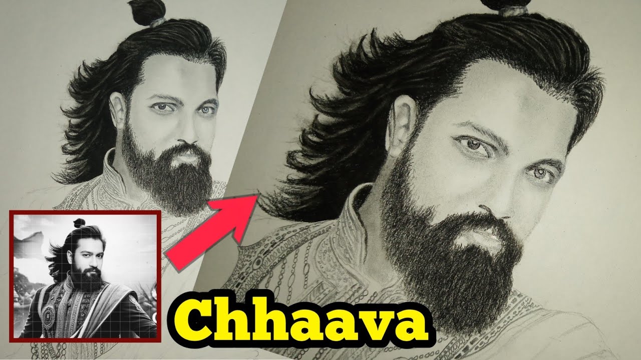 Chhaava movie vicky kaushal sketch | chhaava | artist naveen sharma ...