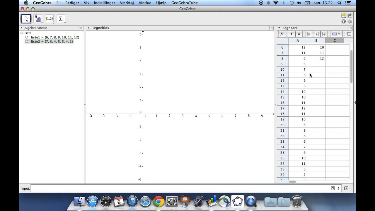 Hyppighedstabel i geogebra - YouTube
