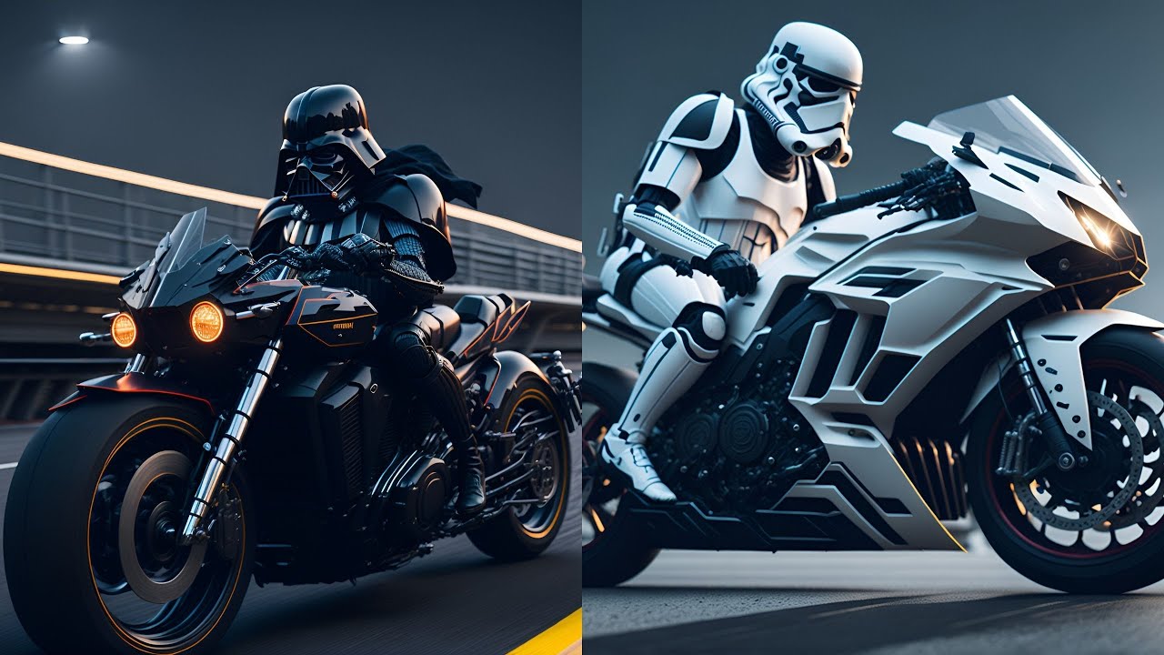 Speeding Across the Galaxy: Star Wars Characters on Fastest Motorcycles ...