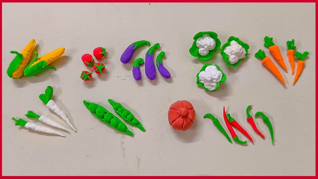 How to Make it Easy Method of Clay Vegetables 🥕🍅 | Clay Vegetables ...