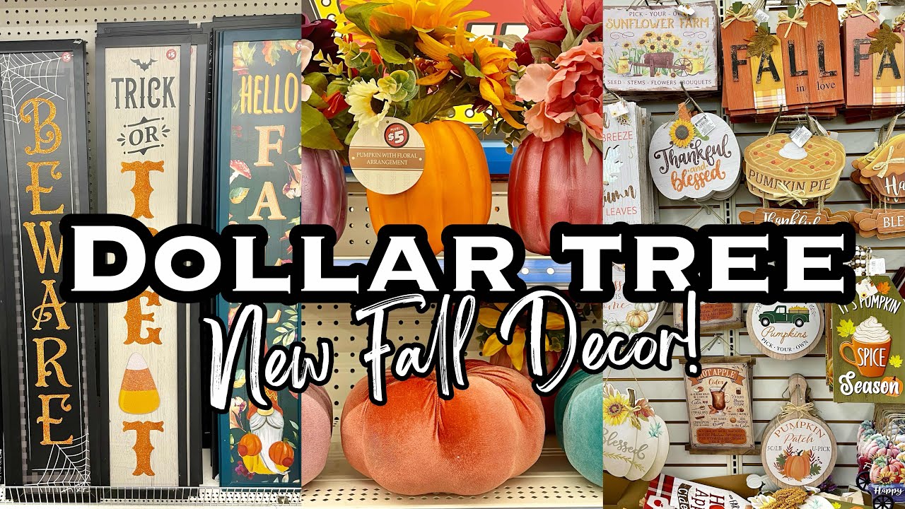 DOLLAR TREE FALL DECOR 2023 • SHOP WITH ME - YouTube