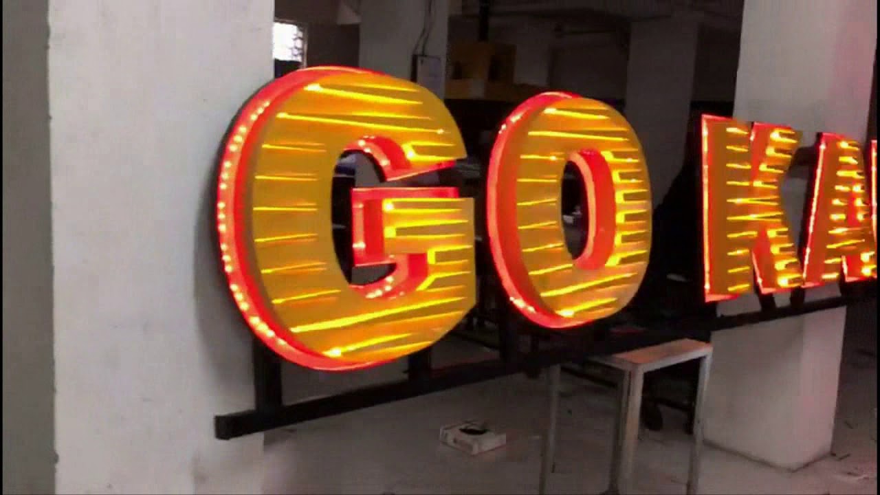 SS DUAL SIDE GLOW POWDER COATED LETTER - YouTube