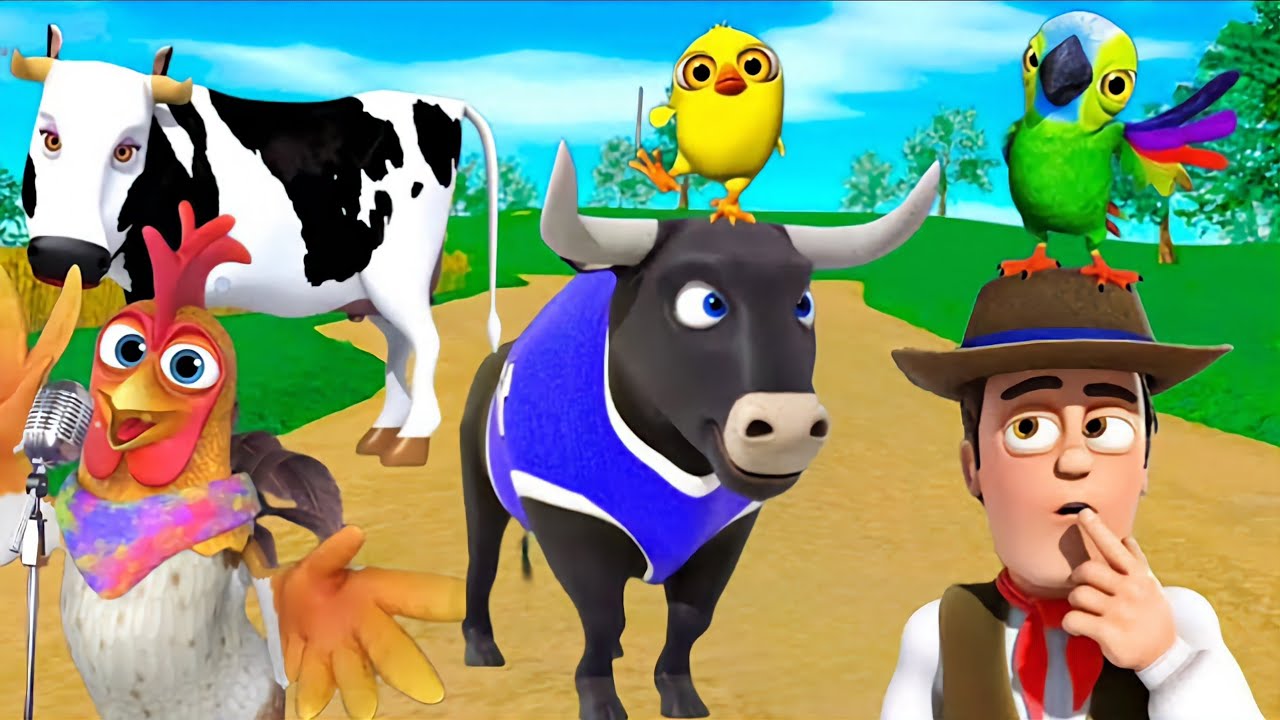 El Pollito pío 3d el Toro y el Tractor de la Granja Part#068 -el ...