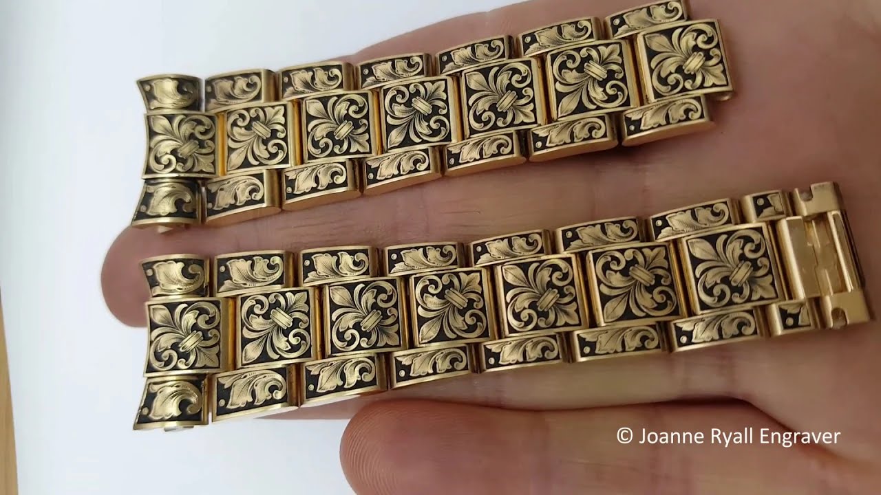 Engraved Gold Rolex Daytona by Joanne Ryall Engraver - YouTube
