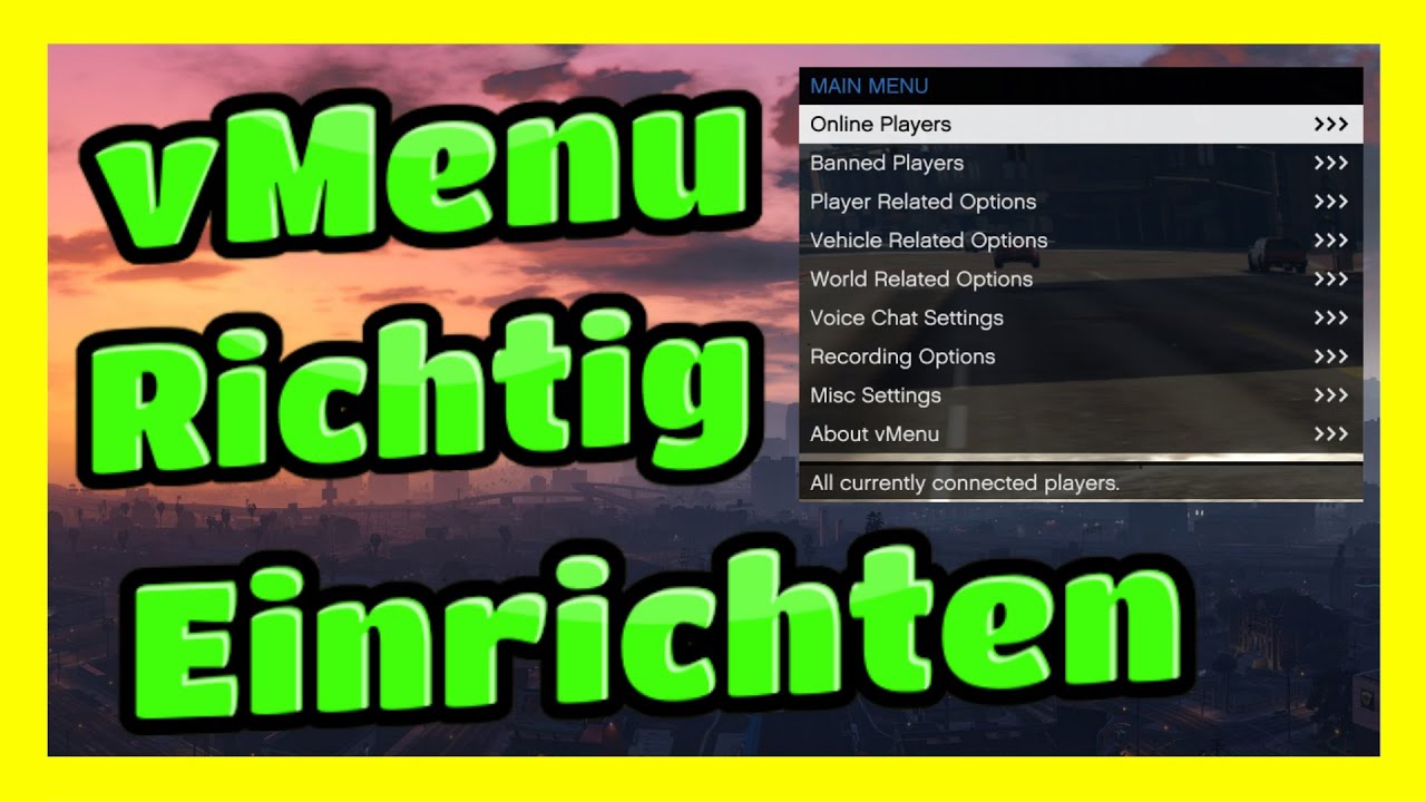 Fivem Vmenu Richtig einrichten für GTA RP | FREE - YouTube