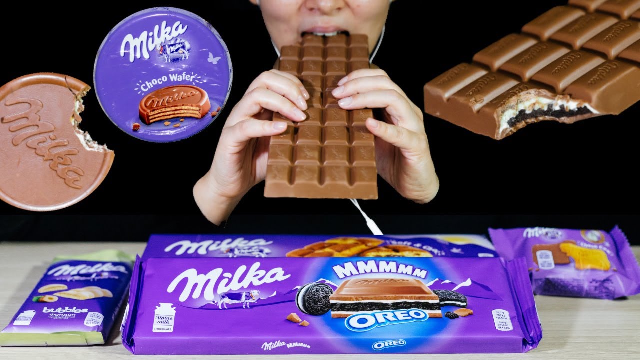 ASMR CHOCOLATE MILKA | Асмр Шоколад MILKA Real Sound Mukbang - YouTube