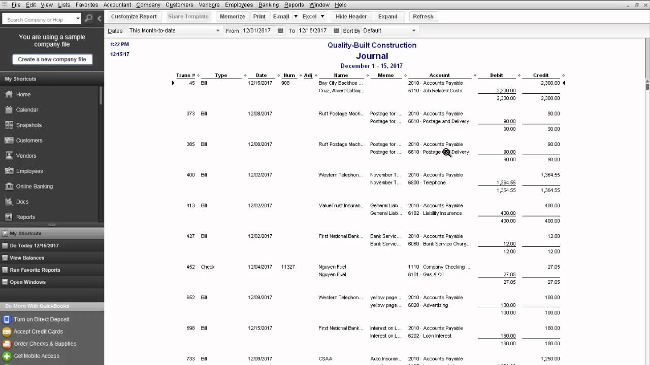 RPPC Inc - QuickBooks Reports For Your Accountant at Year End - YouTube