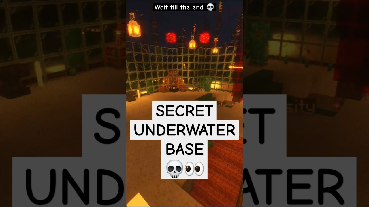 SECRET UNDERWATER BASE 😵‍💫 #minecraft - YouTube