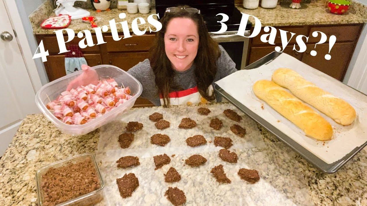 4 Parties in 3 Days?! Party prepping dinner, sides, and desserts from ...