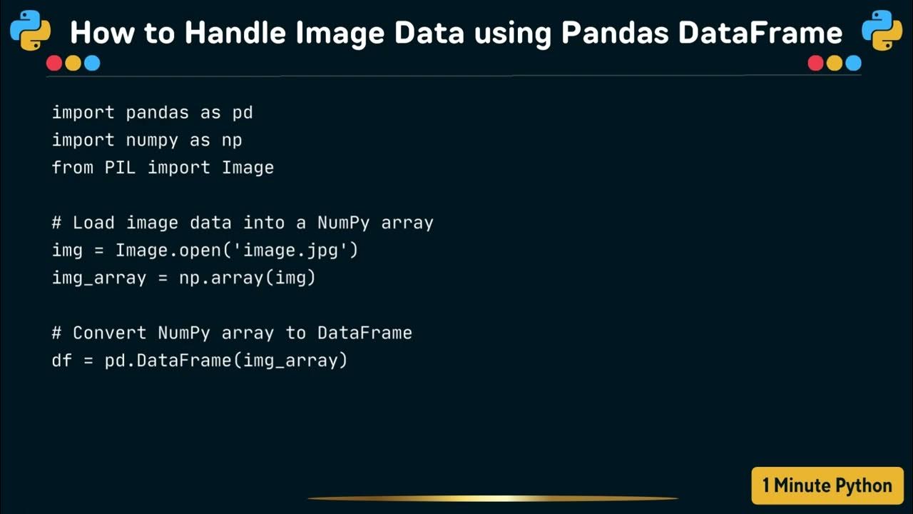 How to Handle Image Data using Pandas DataFrame - YouTube
