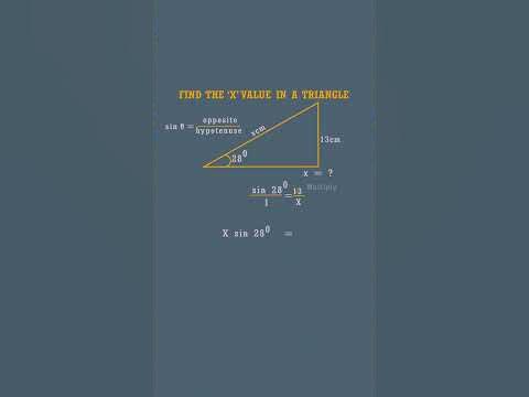 Finding the x value in a triangle by using SIN 28 II Samudrala #shorts #maths #trigonometry ...