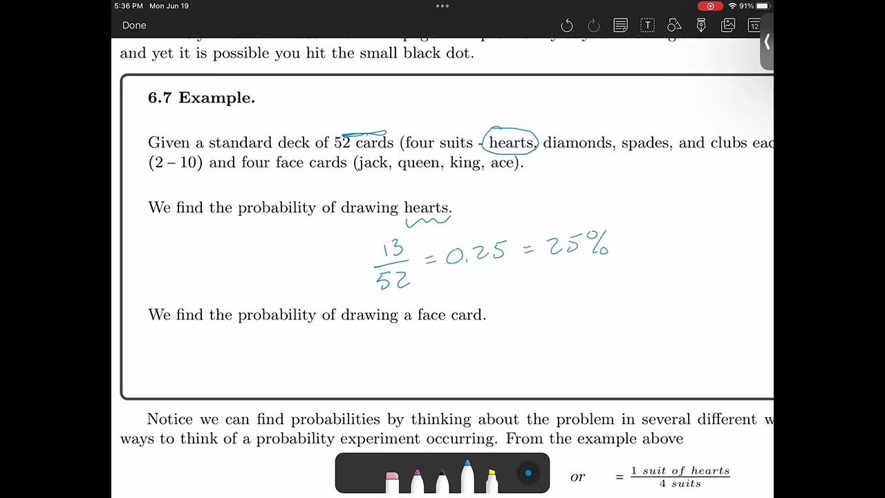 Example 7.7 (Basic Probabilities) - YouTube