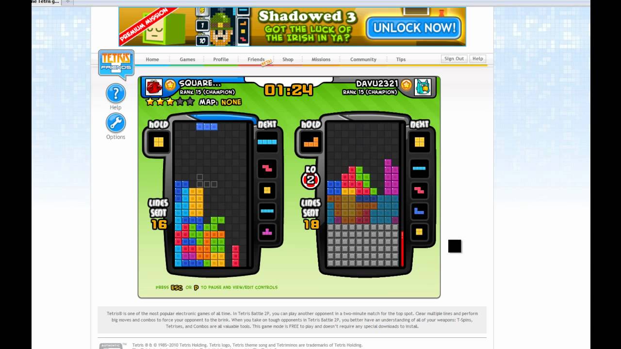 Tetris rank 15 1v1 match ?!?!?! - YouTube