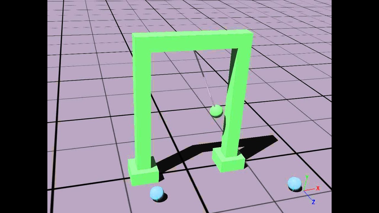 Swinging mass simulation in Webots - YouTube