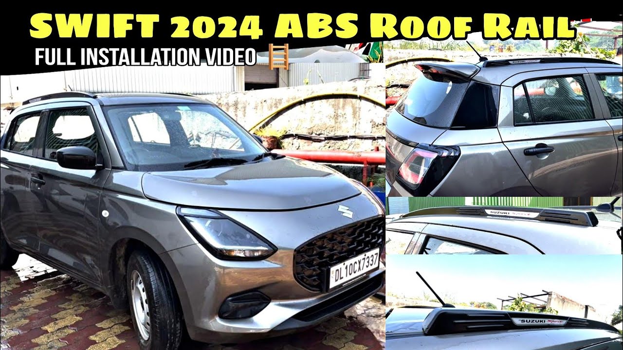 Swift 2024 All Modified accessories ‼️Abs Roof Rail Black ♨️ - YouTube
