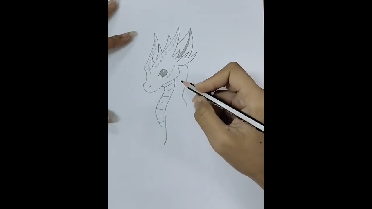 How to draw a fire dragon. - YouTube