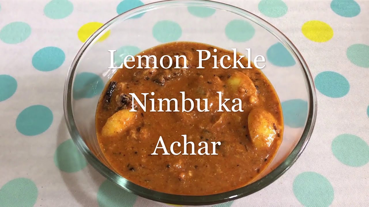 Lemon pickle recipe with spices | Nimbu ka achar | Healthy lemon Pickle ...