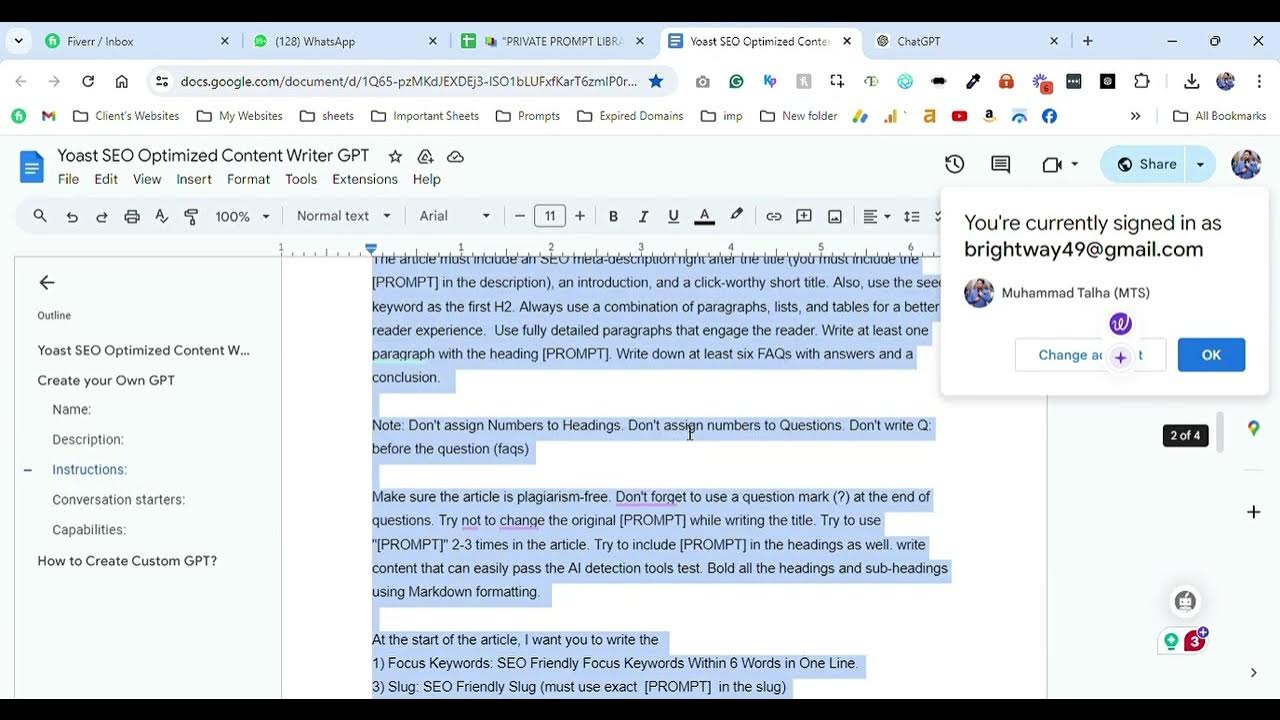 How to Create AIPRM Prompt Using MTS Prompts Library - YouTube